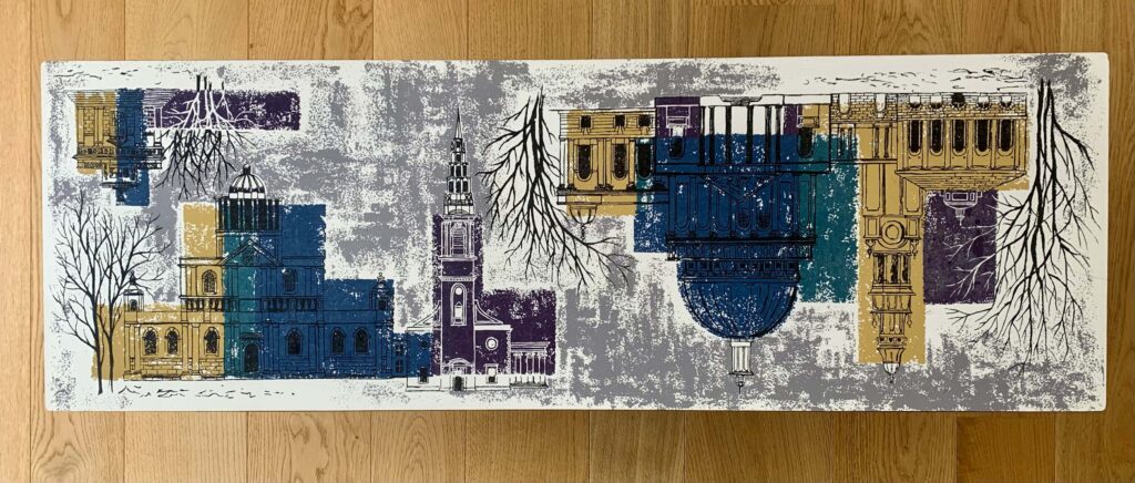 A vintage 'John Piper - London' vintage coffee table (top) | Stephanie ...