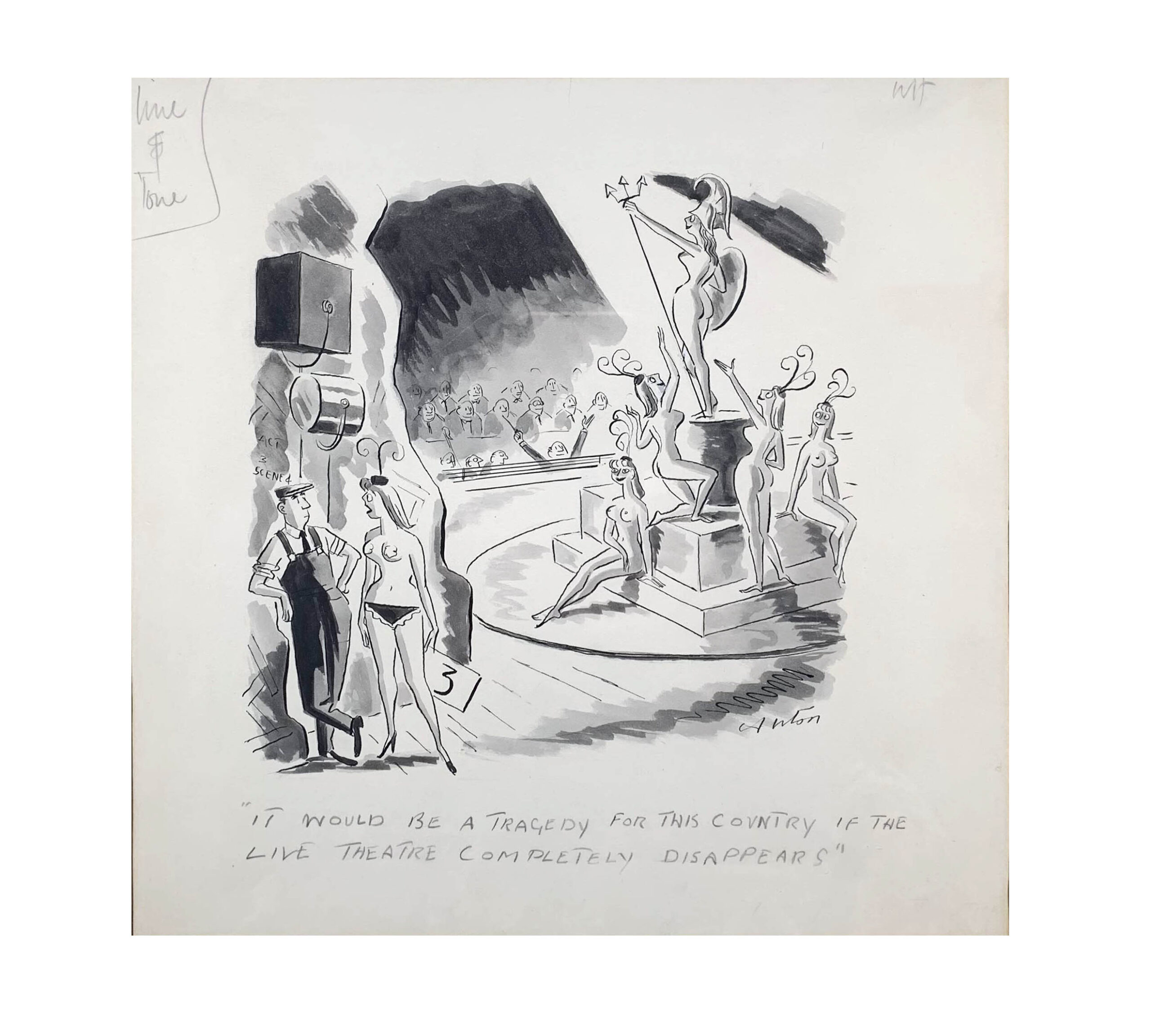 An original Anton cartoon relating to the theatre | Stephanie Connell ...